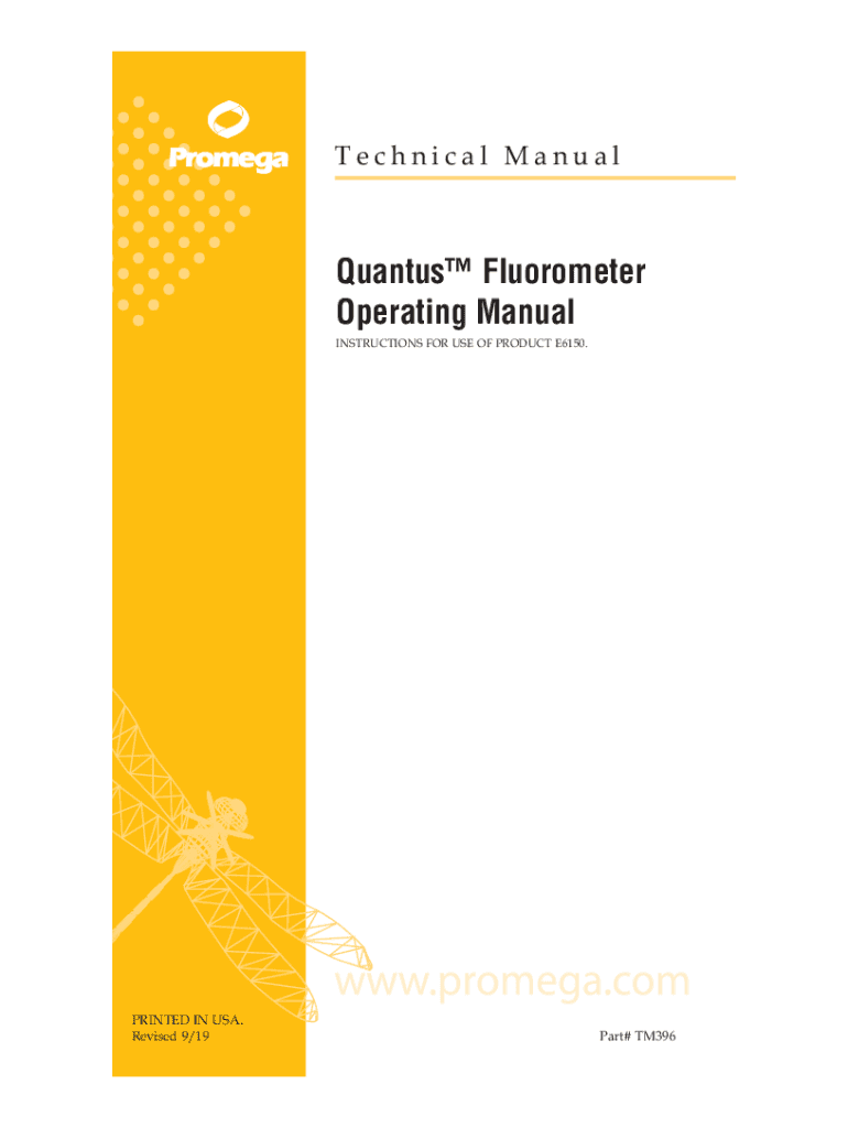 Fillable Online Quantus(TM) Fluorometer Technical Manual. Quantus(TM) Fluorometer Fax Email ...