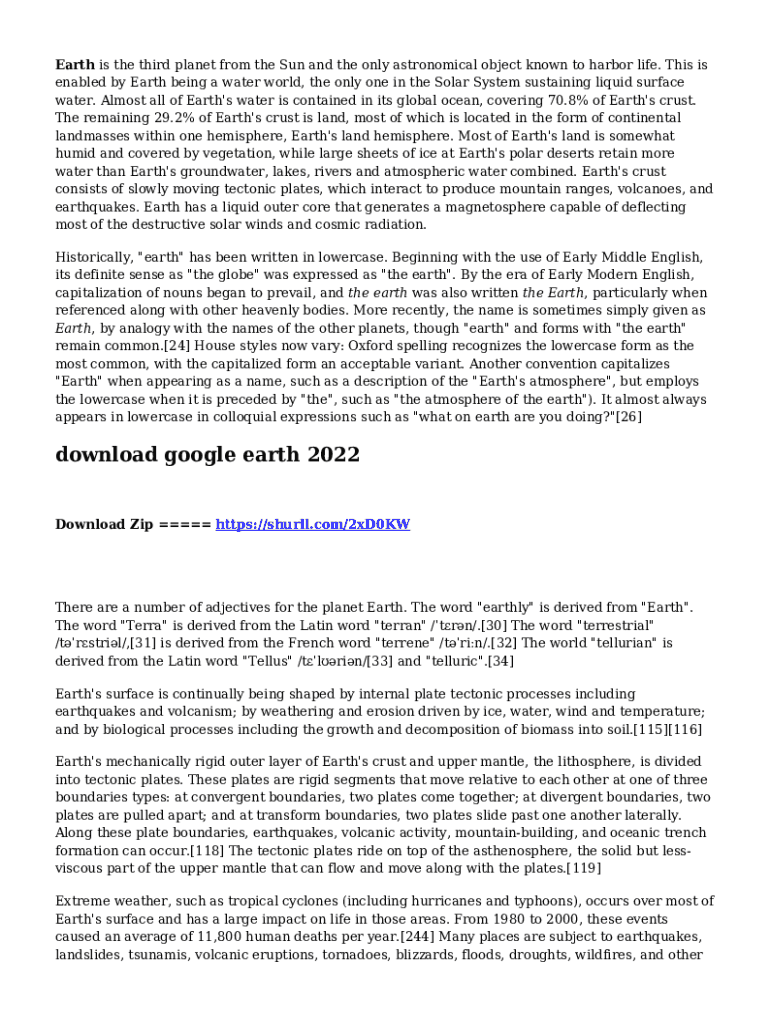 Fillable Online earth.docx - Earth is the third planet from the Sun and the Fax Email Print ...