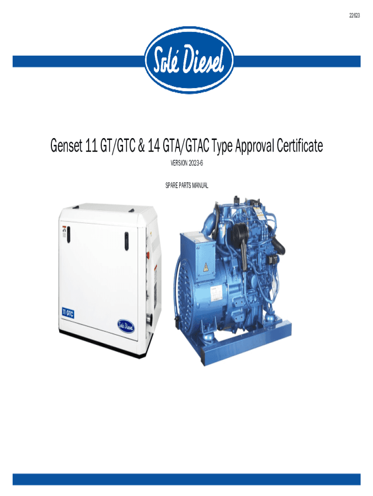 Fillable Online Genset 11 GT/GTC & 14 GTA/GTAC Type Approval ...
