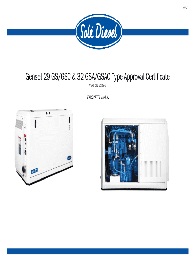 Fillable Online Genset 29 GS/GSC & 32 GSA/GSAC Type Approval ...