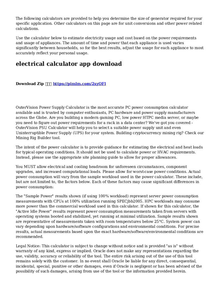 Fillable Online How do I calculate the generator size per kWh? Fax ...