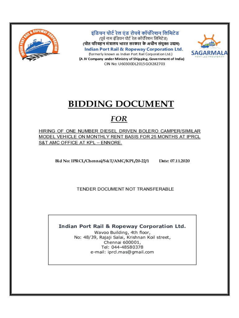 Fillable Online Vehicle Tender Document 06.11.2020 Fax Email Print ...