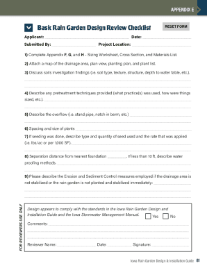 Fillable Online SIZING A RAIN GARDEN WORKSHEET Fax Email Print - pdfFiller