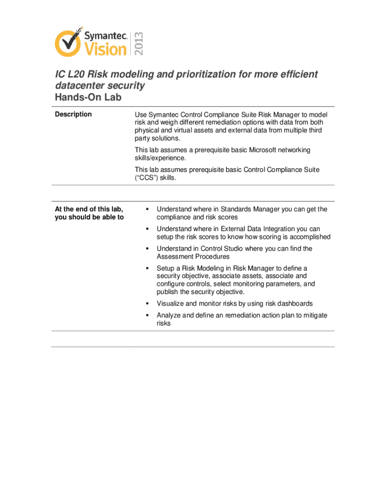 Fillable Online IC L20 Risk modeling and prioritization for more efficient ... Fax Email Print ...