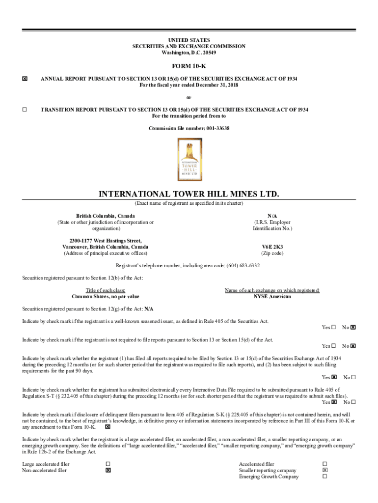 Fillable Online ITH Mines - Presentation & Fact Sheet Fax Email Print ...