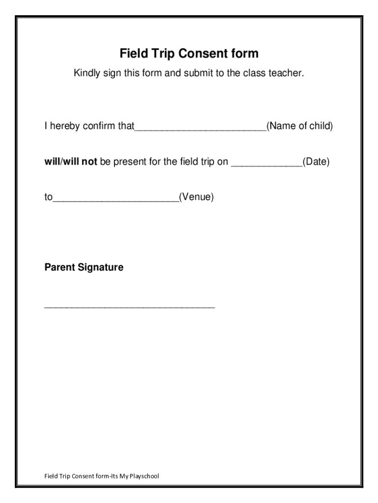 Fillable Online field trip request form - school based staff to ...