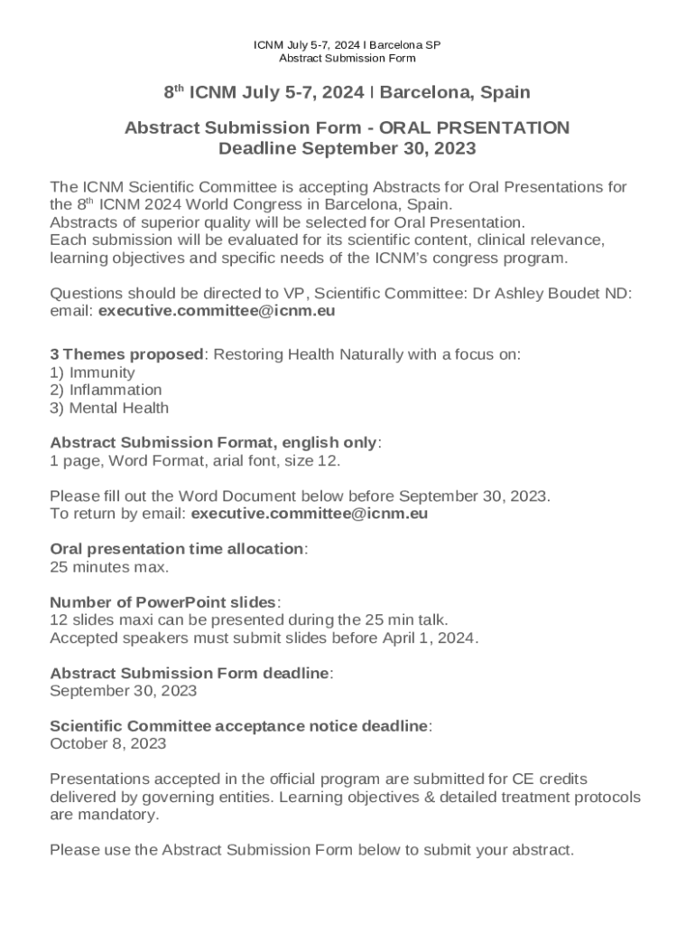 Late-Breaking Science Abstracts and Featured ... Doc Template | pdfFiller