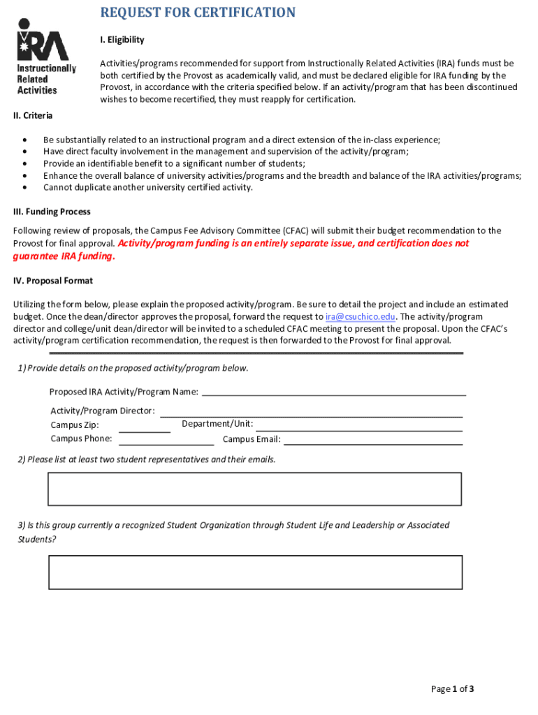 Fillable Online Fillable Ira Certification Application IRA Request for ...