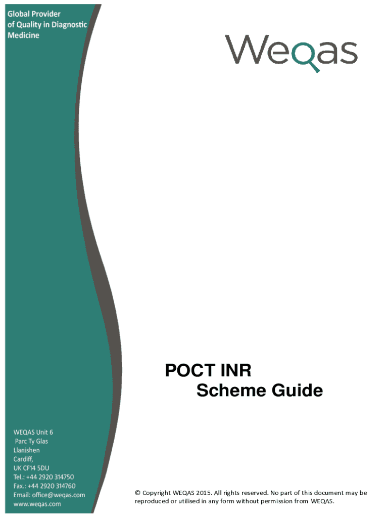 Fillable Online Efficacy of Point-of-Care for INR Testing Compared to ...