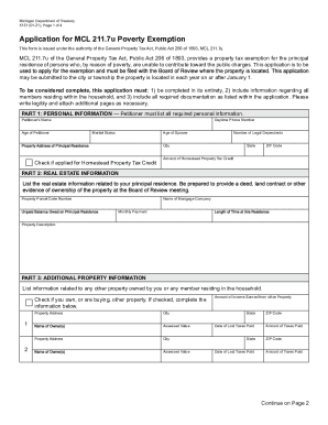 Fillable Online Poverty Exemption Policy and Forms Fax Email Print ...