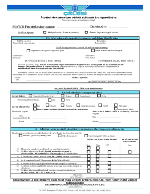 Fillable Online Secured cargo acceptance sheet Fax Email Print - pdfFiller