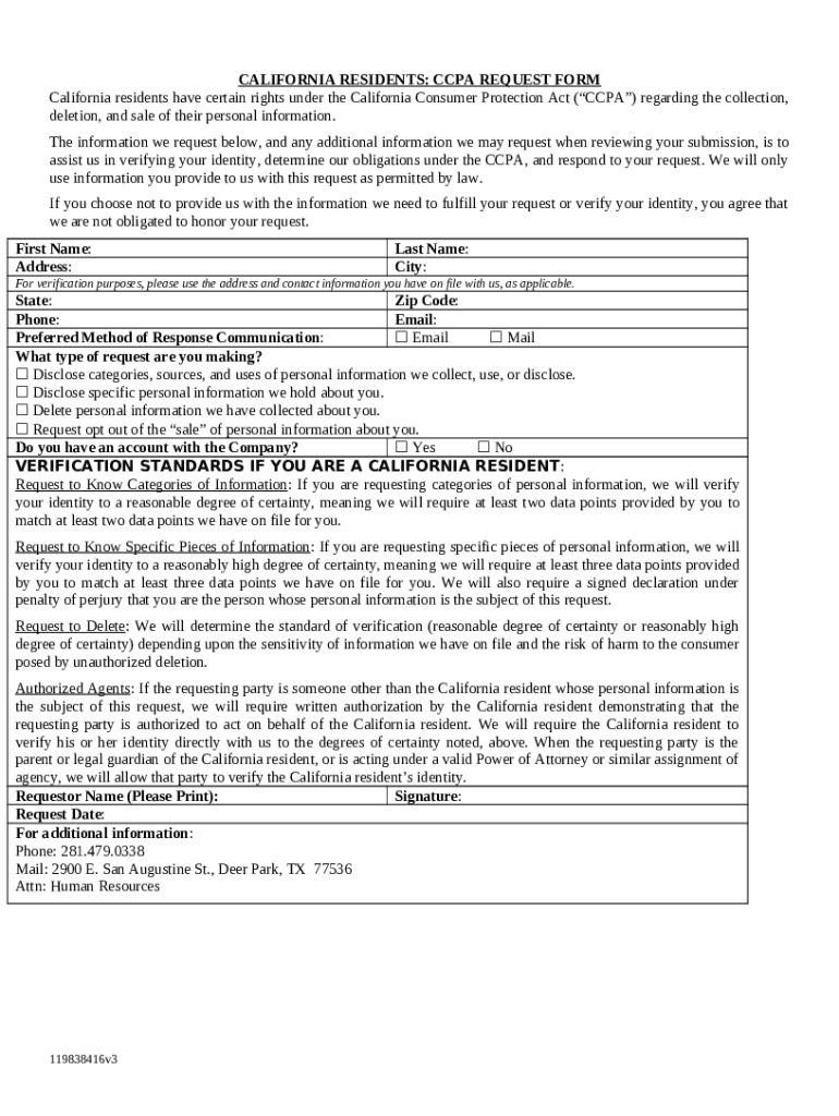 Deletion Completion Under the CCPANews, blogs & events Doc Template ...