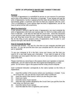 Fillable Online Il Appearance Waiver Form - Fill Online, Printable ...