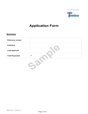 Fillable Online Reference: Telethon Fax Email Print - pdfFiller