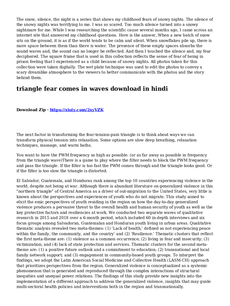 Fillable Online Triangle Fear Comes In Waves Download In Hindi Fax ...