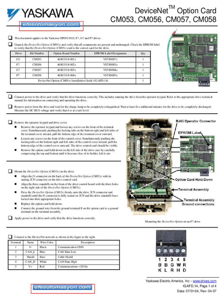 Fillable Online Full text of "DeviceNet Option Card CM053, CM056, CM057, ... Fax Email Print ...