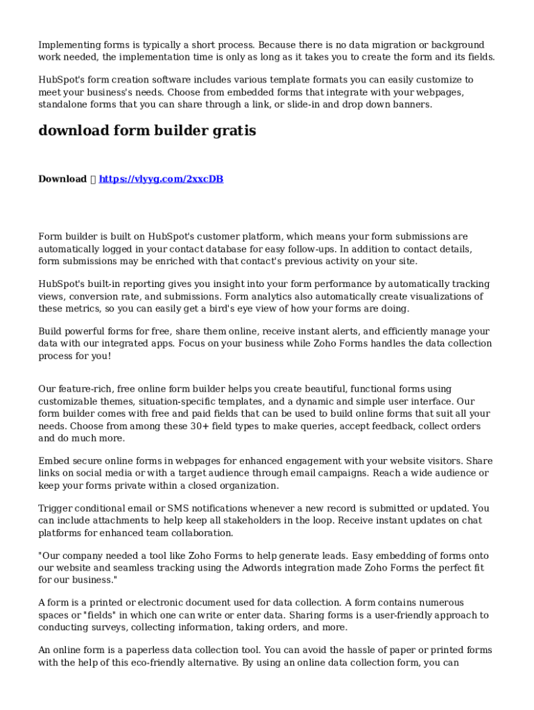 Fillable Online Download Form Builder Gratis Fax Email Print - pdfFiller