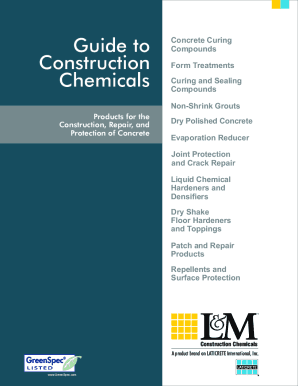 Fillable Online Concrete Curing Compounds - Form Treatments Fax Email ...