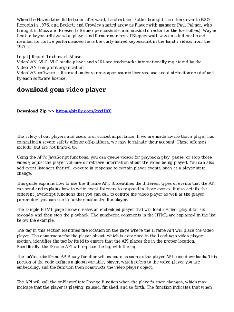 Fillable Online Download Gom Video Player Fax Email Print - pdfFiller