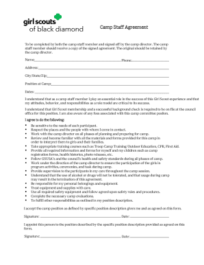 Fillable Online RSR- Summer- Camp Staff- Staff Forms Fax Email Print ...