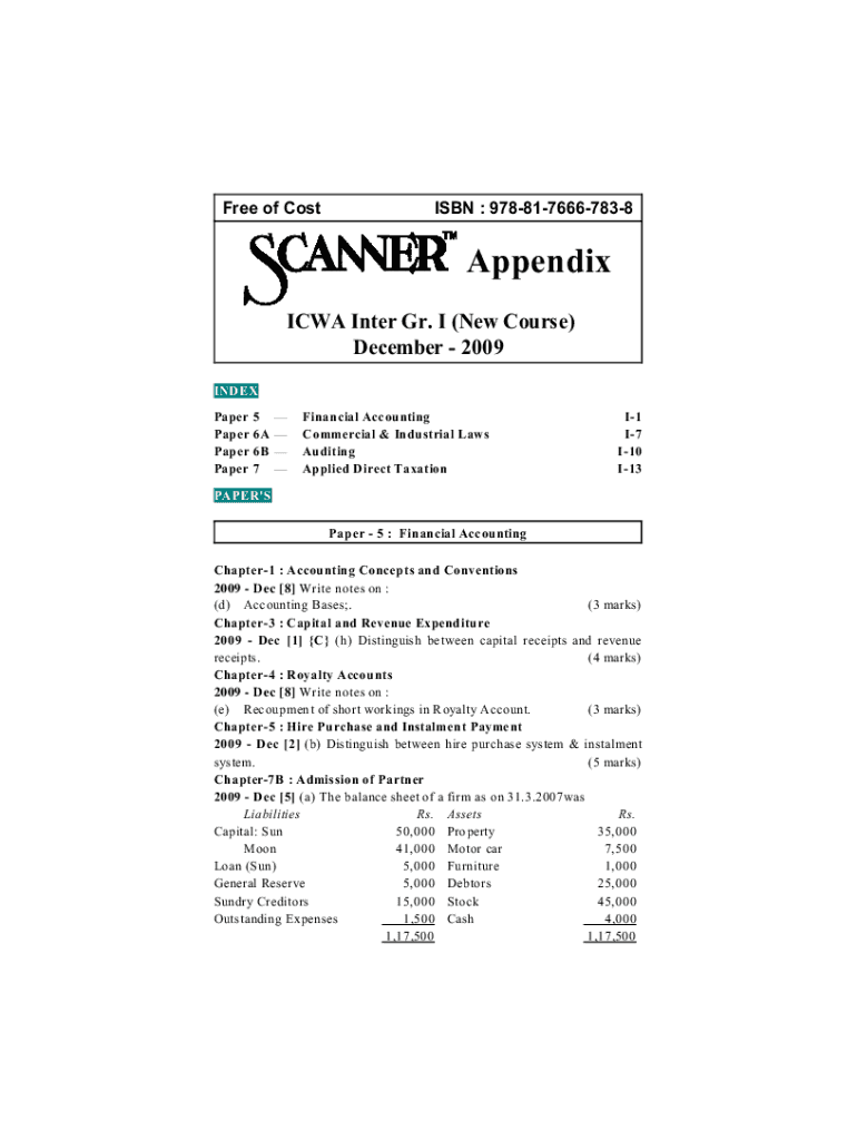 Fillable Online Financial Accounting (Paper 6CMA InterGr. I) Scanner ... Fax Email Print - pdfFiller