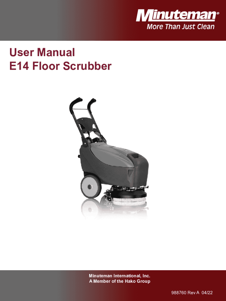 Fillable Online Parts Manual Port A Scrub 14 - Minuteman International ...