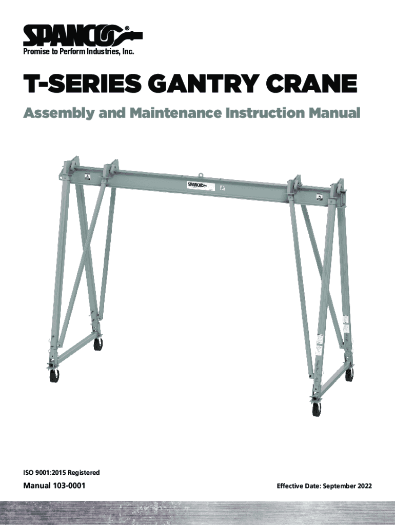 Fillable Online PF Series Gantry Manual With Assembly Drawings Fax ...