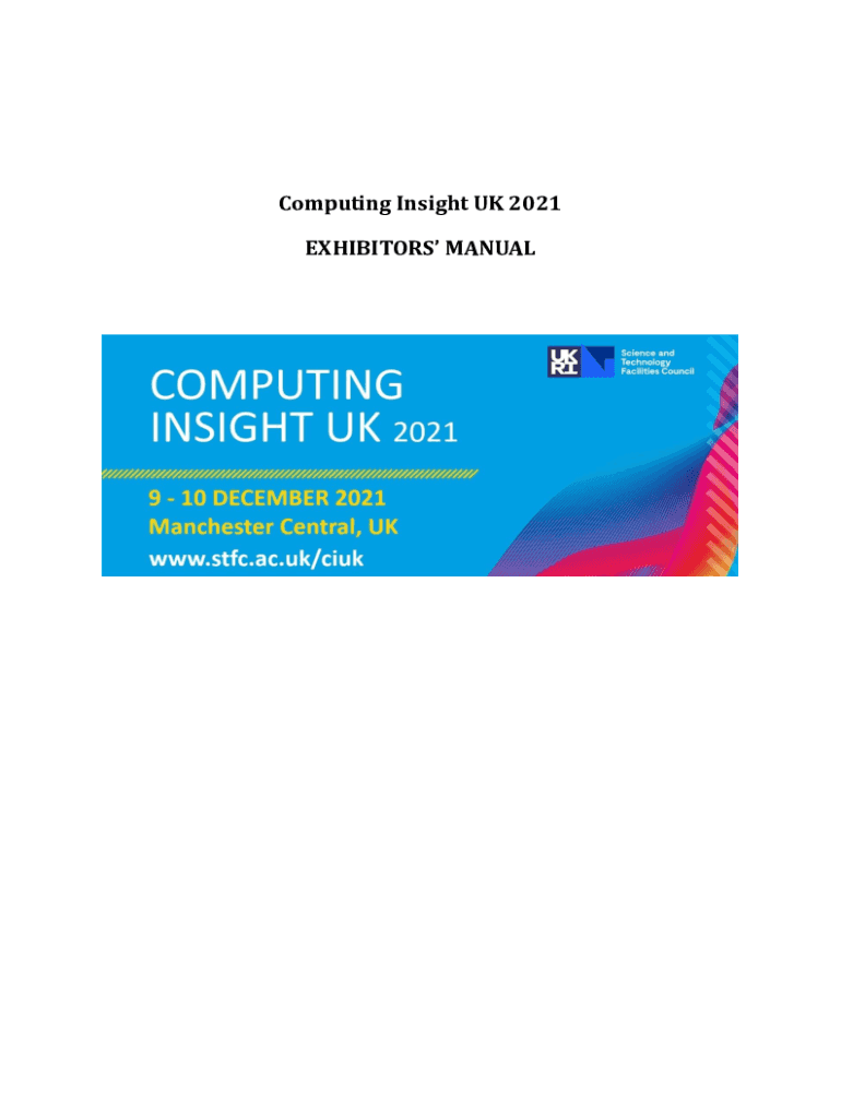 Fillable Online Exhibitor Packages - STFC-SCD Fax Email Print - pdfFiller