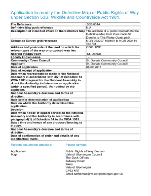 Fillable Online Apply for a definitive map modification order Fax Email ...