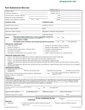 Better Understanding of PSW (Part Submission Warrant) Doc Template ...
