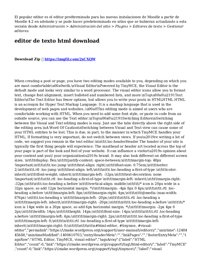 Fillable Online Editor De Texto Html Download Fax Email Print - pdfFiller