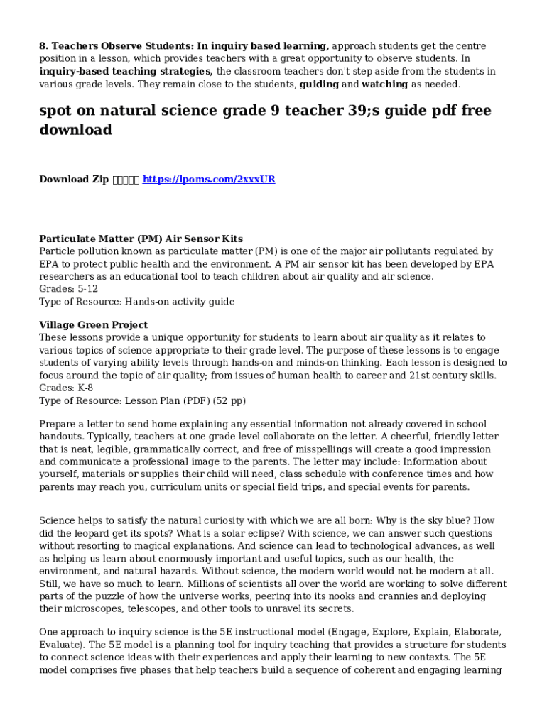 Fillable Online A teacher's guide to inquiry-based learning Fax Email ...