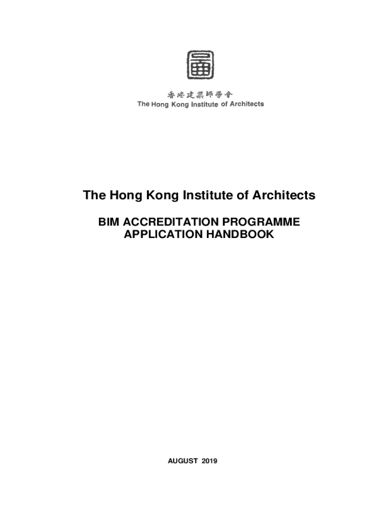 Fillable Online HKIA BIM Accreditation Programme Application Handbook Fax Email Print - pdfFiller