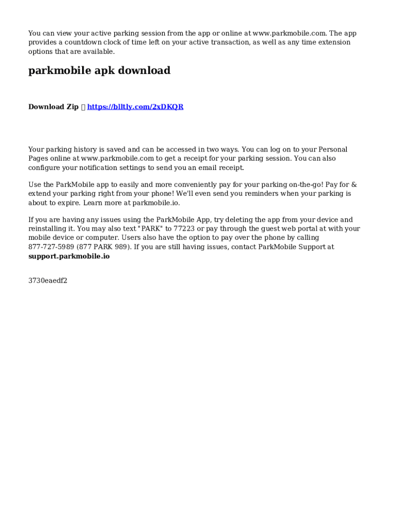 Fillable Online ParkMobile FAQCalifornia State University Long Beach ...