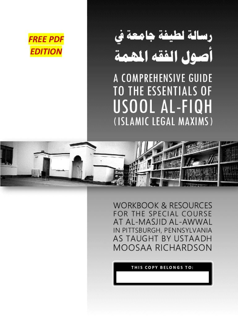 Fillable Online A Comprehensive Guide to the Essentials of Usool al-Fiqh ... Fax Email Print ...
