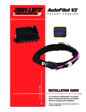 Fillable Online Air Lift Performance Air Suspension Installation Guide ...