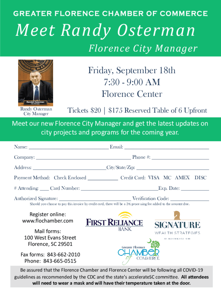 Fillable Online Scotty Davis takes over as Florence interim city manager Fax Email Print - pdfFiller