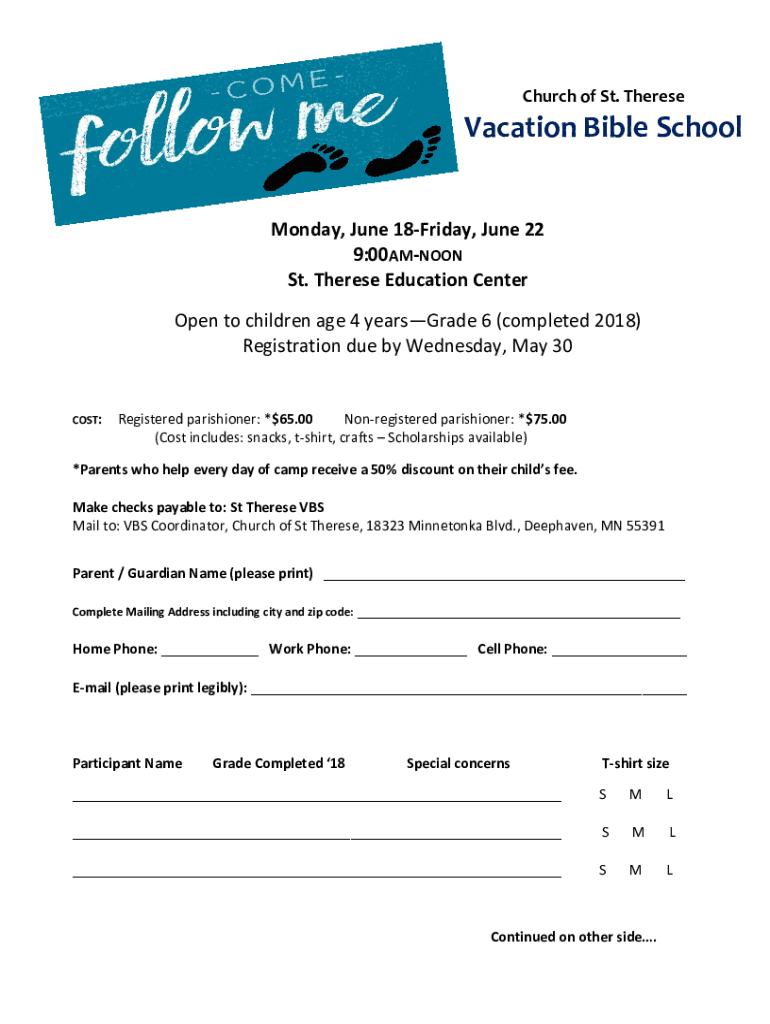 Fillable Online Early Education Center OverviewSt. Therese School Fax Email Print - pdfFiller