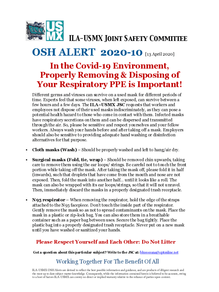 Fillable Online Personal respiratory protection and resiliency in a ...