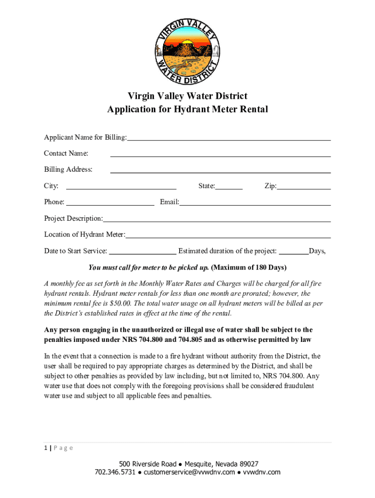 Fillable Online Hydrant-Meter-Use-Permit-and-Application- ... Fax Email ...