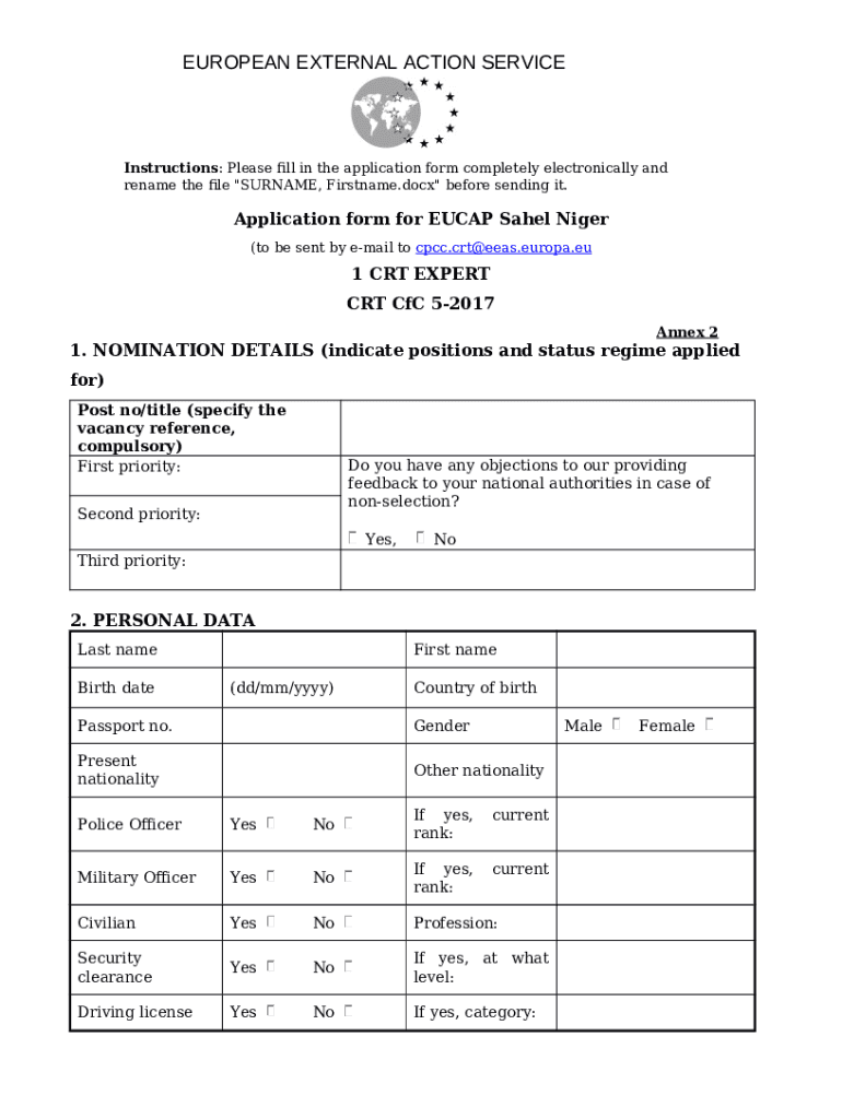 EN Application for Visa Doc Template | pdfFiller