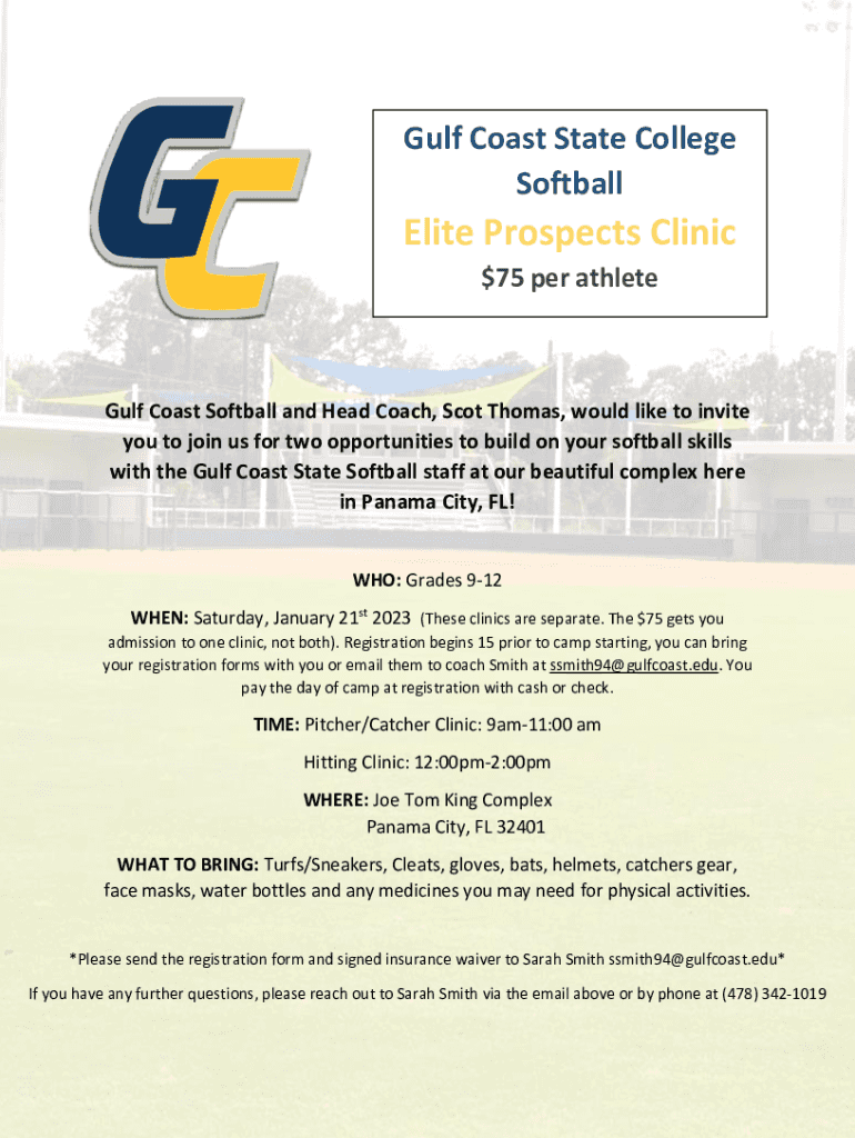 Fillable Online Gulf Coast State College Commodores Fax Email Print ...