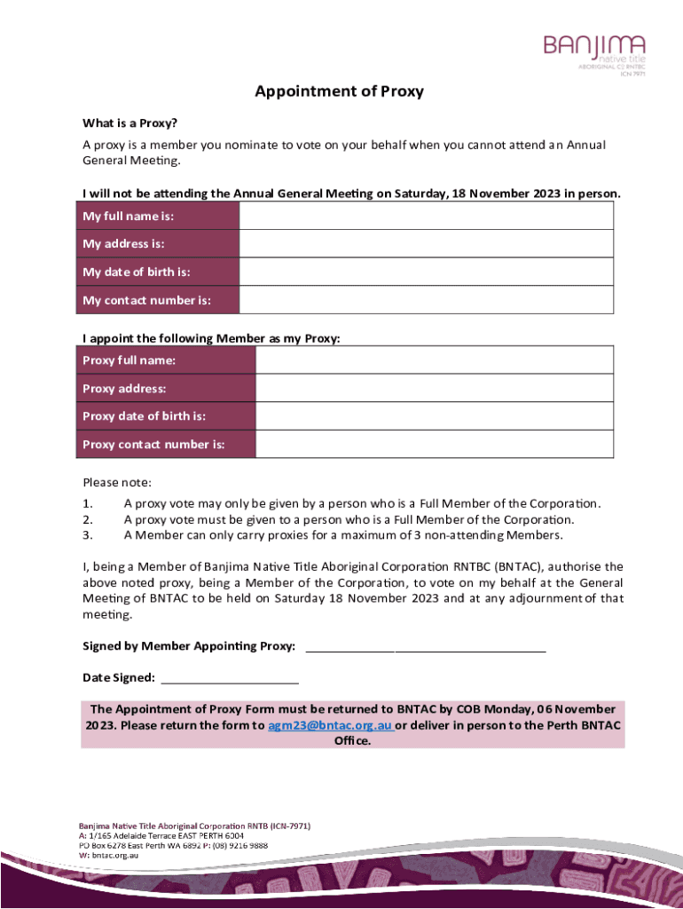 Fillable Online Banjima Native Title Aboriginal Corporation RNTBC Fax ...