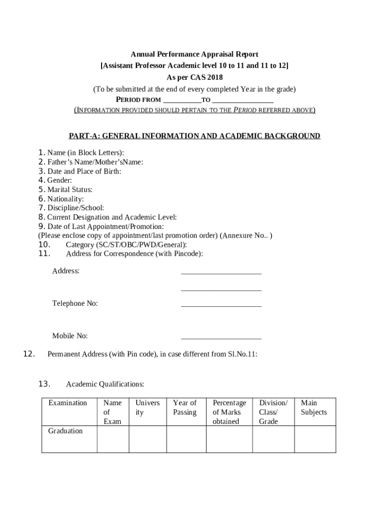APAR-Assistant-Professor-Stage-III-and-above. ... Doc Template | pdfFiller