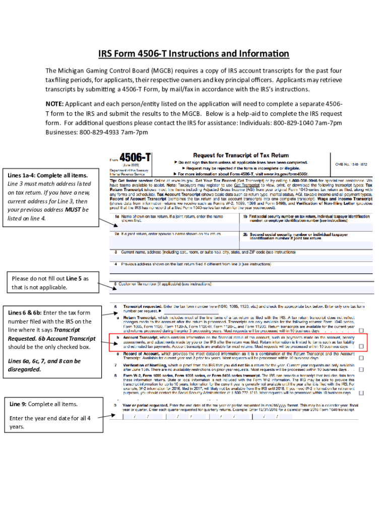 Fillable Online IRS ACCOUNT TRANSCRIPT REQUEST INFORMATION Fax Email ...