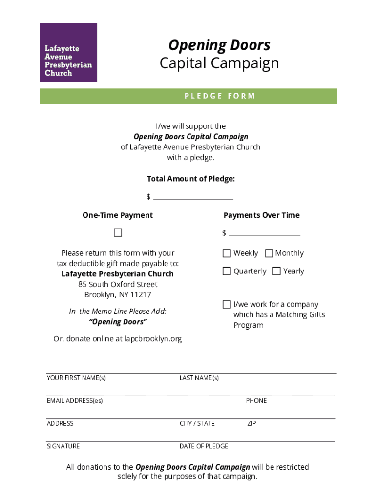 Fillable Online How to register your pledge, and set it up to be paid ...