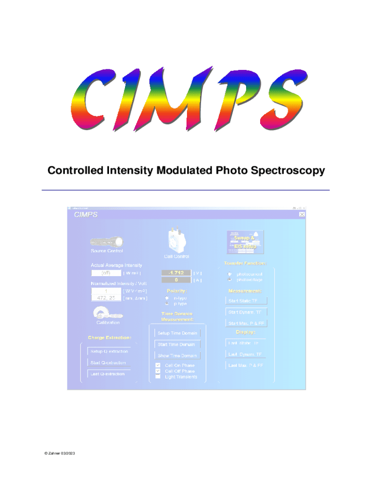 Fillable Online CIMPS - Controlled Intensity Modulated Photo Spectroscopy Fax Email Print ...