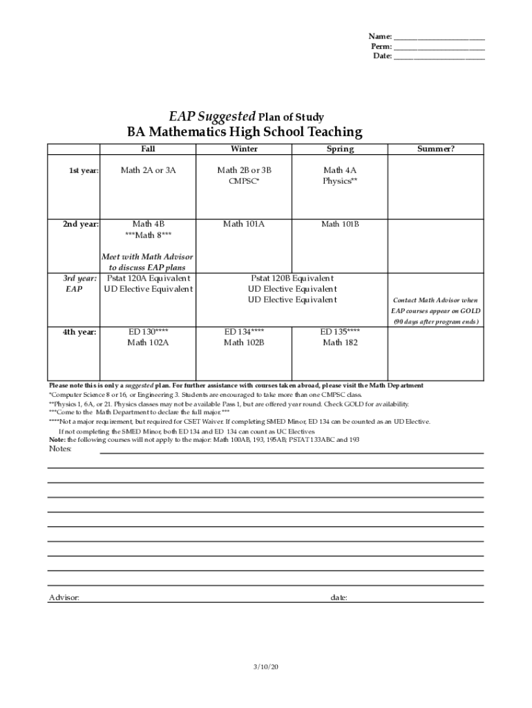 Fillable Online BS Applied Mathematics Fax Email Print - pdfFiller