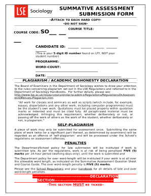 SUMMATIVE ASSESSMENT SUBMISSION Doc Template | pdfFiller