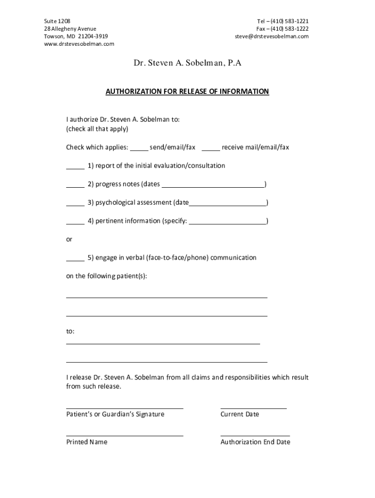 Fillable Online HIPAA-Authorization.pdf Fax Email Print - pdfFiller